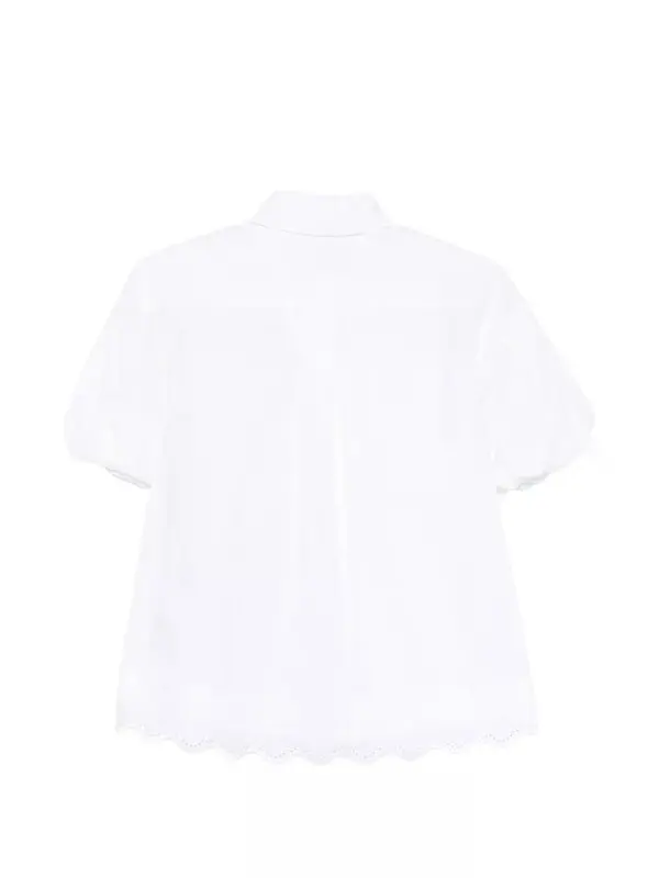 Simone Rocha Pearl Embellished Broderie Anglaise Shirt