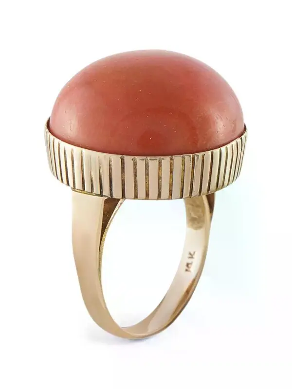 LB EXCLUSIVE 14k Yellow Coral Cocktail Ring - Gold