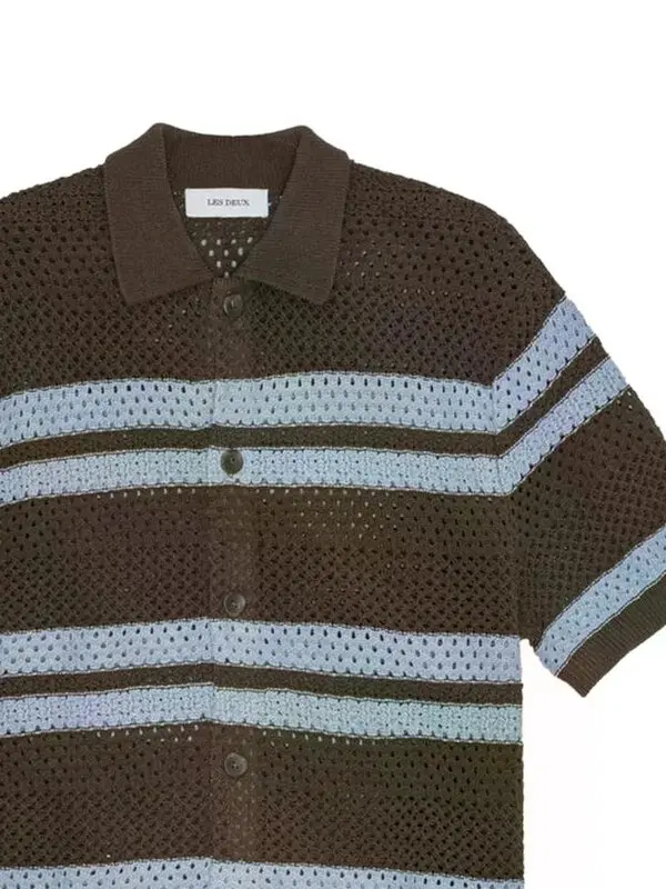 LES DEUX Gianni Striped Knit Shirt