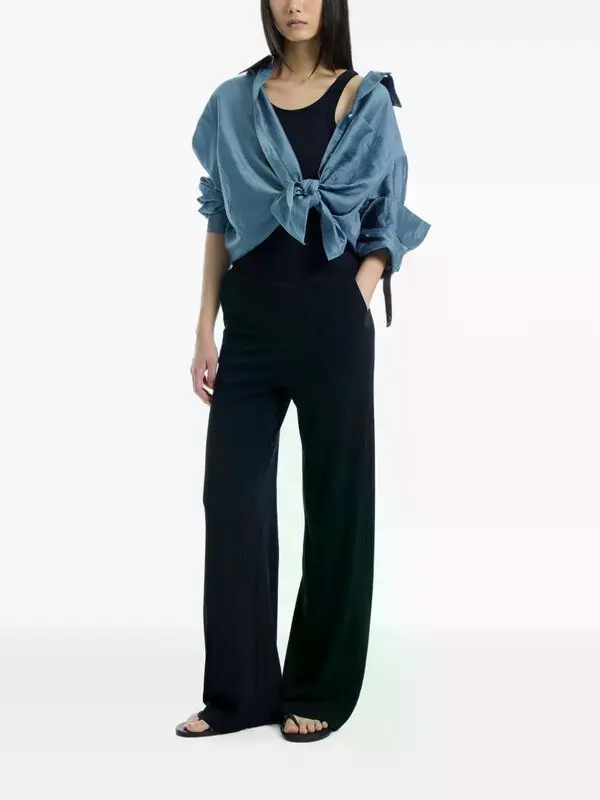 DETERM; Ribbed Knit Wide-leg Trousers