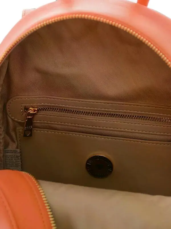 Moschino Logo-plaque Pebbled-effect Backpack