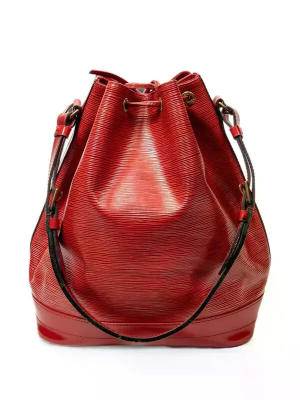 LOUIS VUITTON Noé Leather Bucket Bag - Red