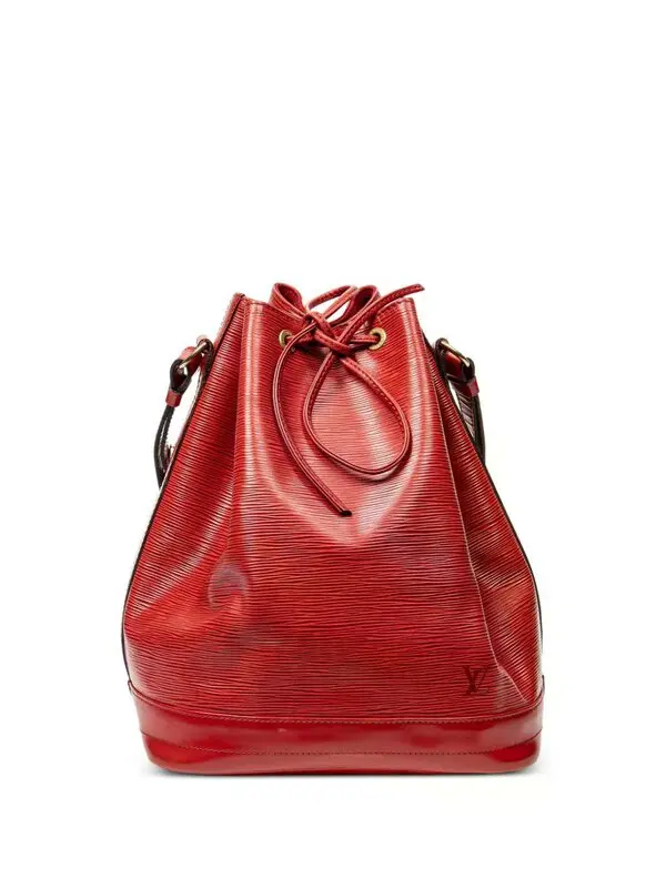 LOUIS VUITTON Noé Leather Bucket Bag - Red