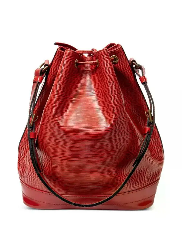 LOUIS VUITTON Noé Leather Bucket Bag - Red