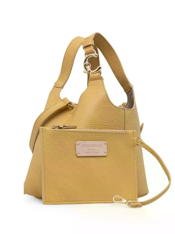 COCCINELLE Small C-easy Leather Tote Bag - Yellow