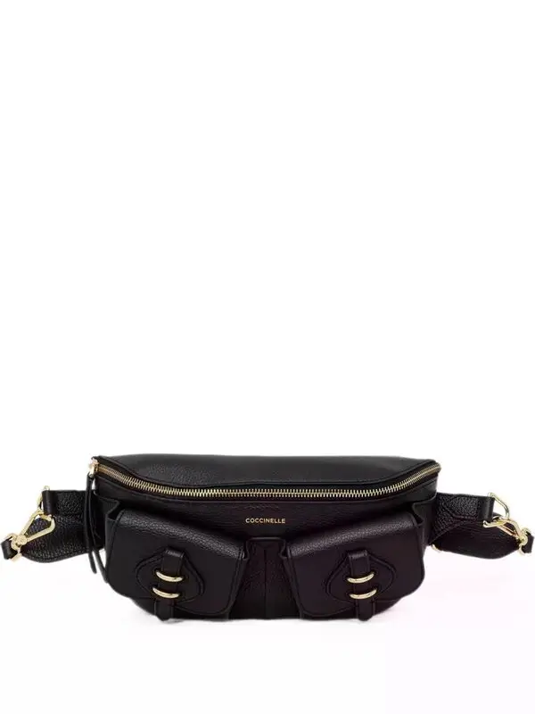 COCCINELLE Mavery Pocket Leather Belt Bag - Black
