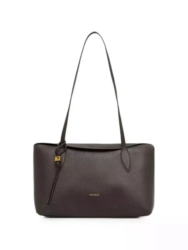 COCCINELLE Logo-print Leather Tote Bag - Brown