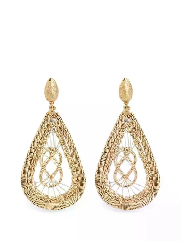 Gas Bijoux Tojo Filea Braided Drop Earrings - Gold