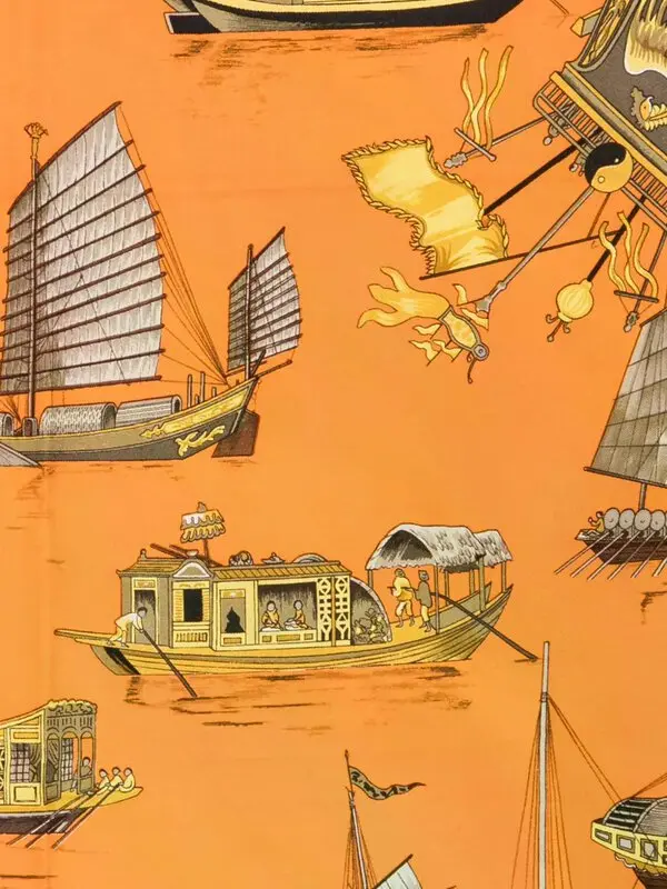 Hermès 2010s Junques Et Sampans Scarf