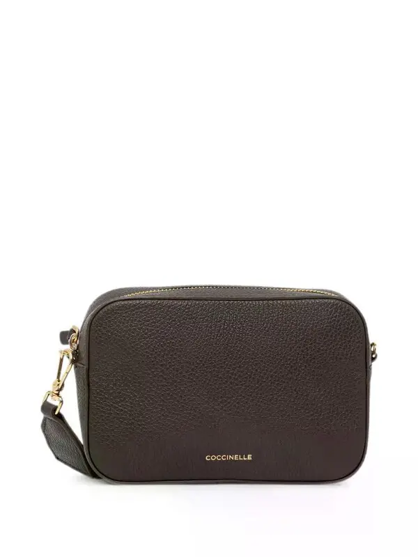 COCCINELLE Small Tebe Grained Leather Shoulder Bag - Brown