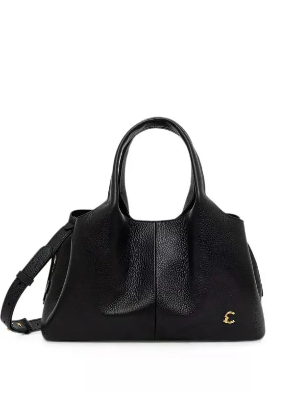 COCCINELLE Grained Leather Tote Bag - Black