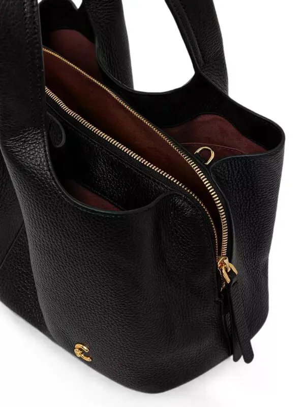 COCCINELLE Grained Leather Tote Bag