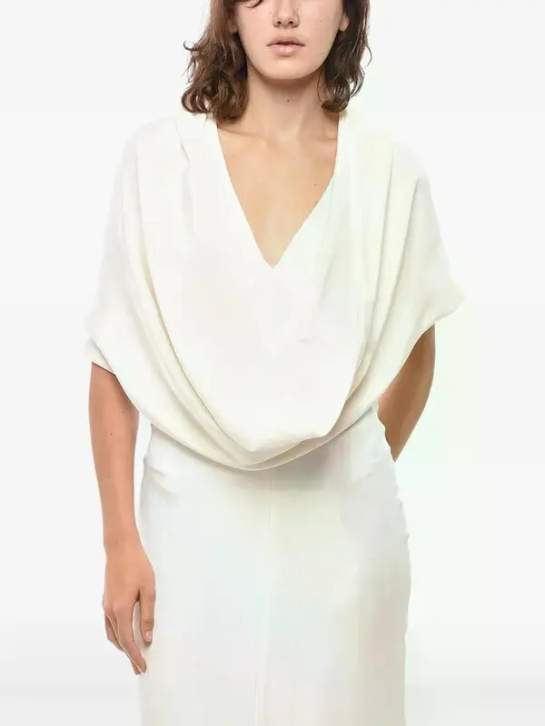 Max Mara Satin Mermaid Maxi Dress With Matching Stole