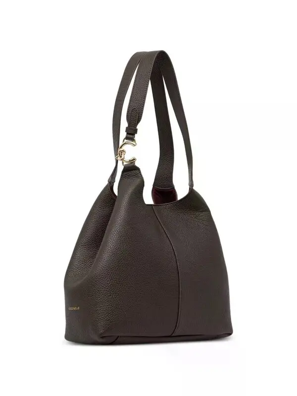 COCCINELLE Grained Leather Tote Bag With Detachable Pouch