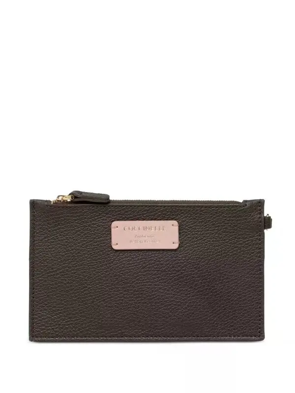 COCCINELLE Grained Leather Tote Bag With Detachable Pouch