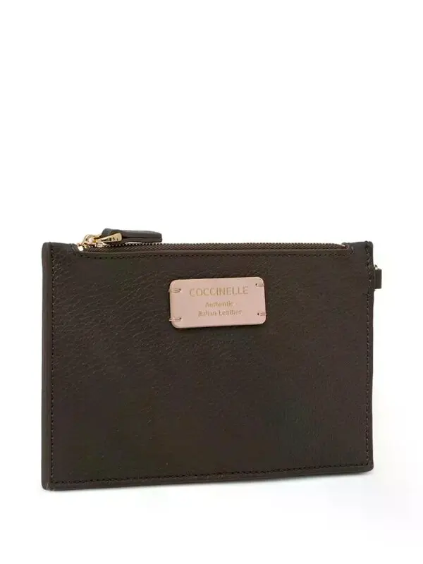 COCCINELLE Grained Leather Tote Bag With Detachable Pouch