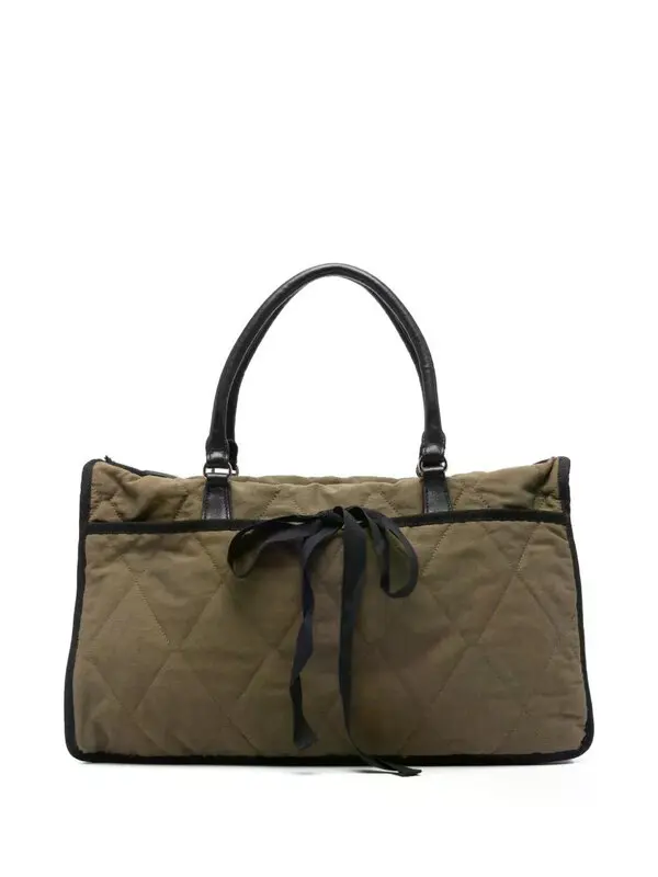 Marni 2011 Quilted Bow-detail Tote Bag - Green