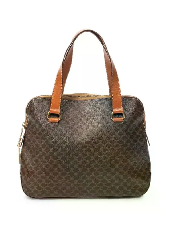 Celine Macadam Pattern Shoulder Bag - Brown