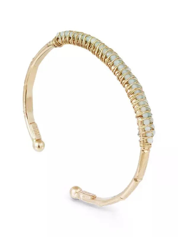 Gas Bijoux Lyre Pearl-embellished Bangle Bracelet