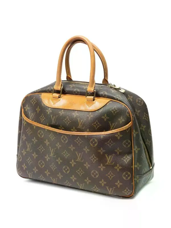 LOUIS VUITTON Monogram Deauville Handbag - Brown