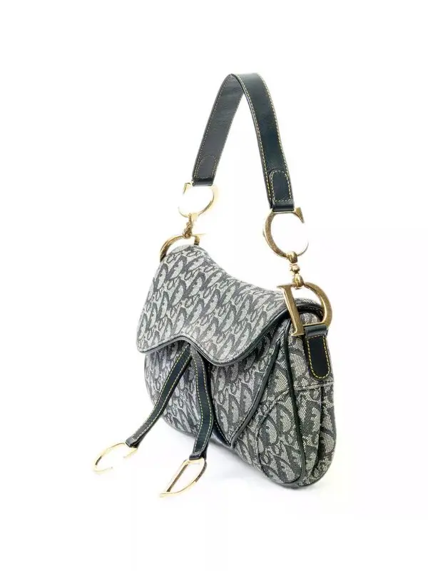 Dior Trotter Double Saddle Shoulder Bag - Blue