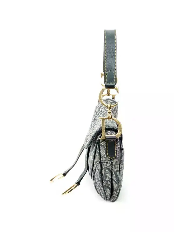 Dior Trotter Double Saddle Shoulder Bag - Blue