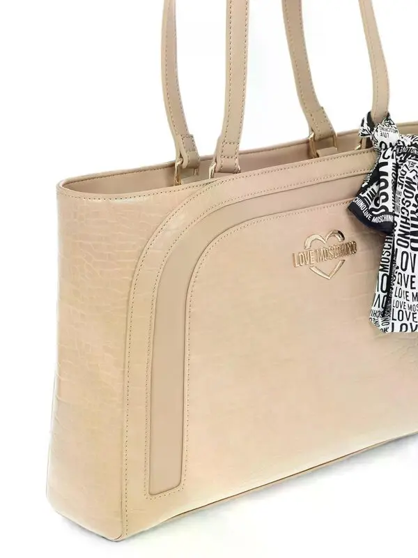 Moschino Crocodile-effect Tote Bag