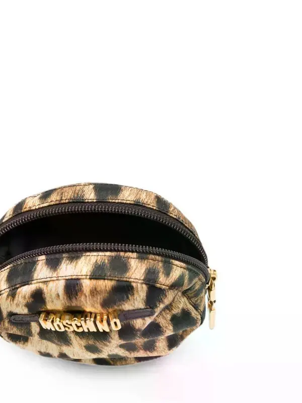 Moschino 2010s Leopard-pattern Logo-plaque Wallet
