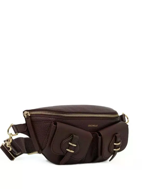 COCCINELLE Small Mavery Pocket Grained-leather Pocke - Brown