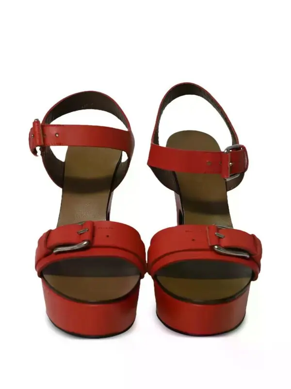 Marni Buckled Platform Sandals - Orange
