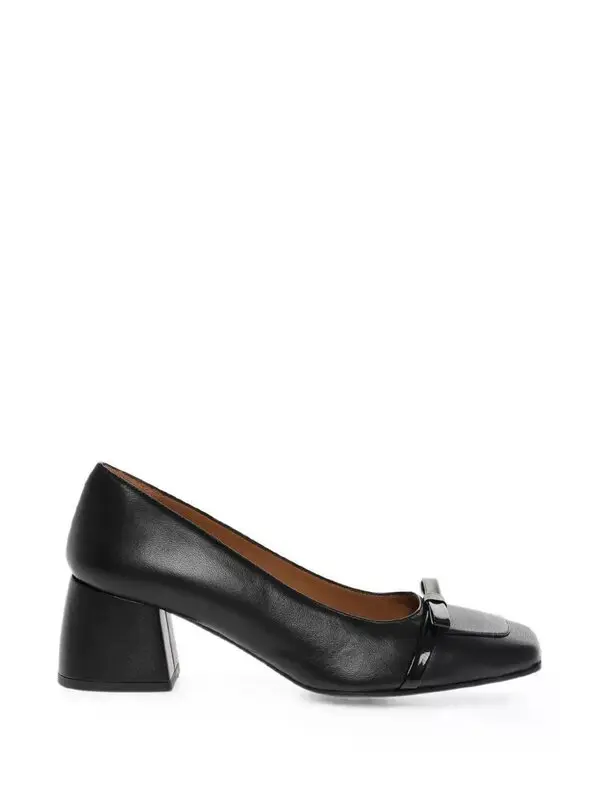 AMEDEO TESTONI Bow-detail Square-toe Pumps