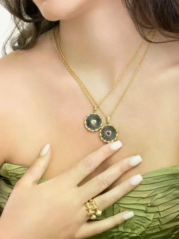 Vram 18k Yellow Heart Motif Necklace
