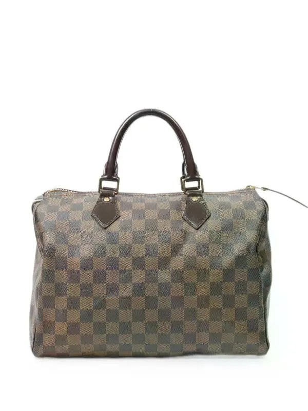 LOUIS VUITTON Damier Ebène Speedy 30 Holdall Bag - Brown