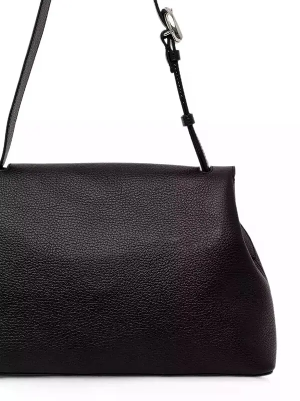 COCCINELLE Grained Leather Foldover Tote Bag