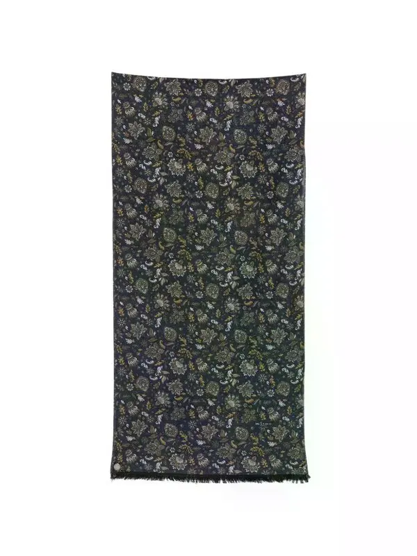 Kiton Paisley Fringed Scarf