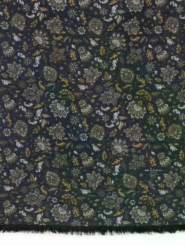 Kiton Paisley Fringed Scarf