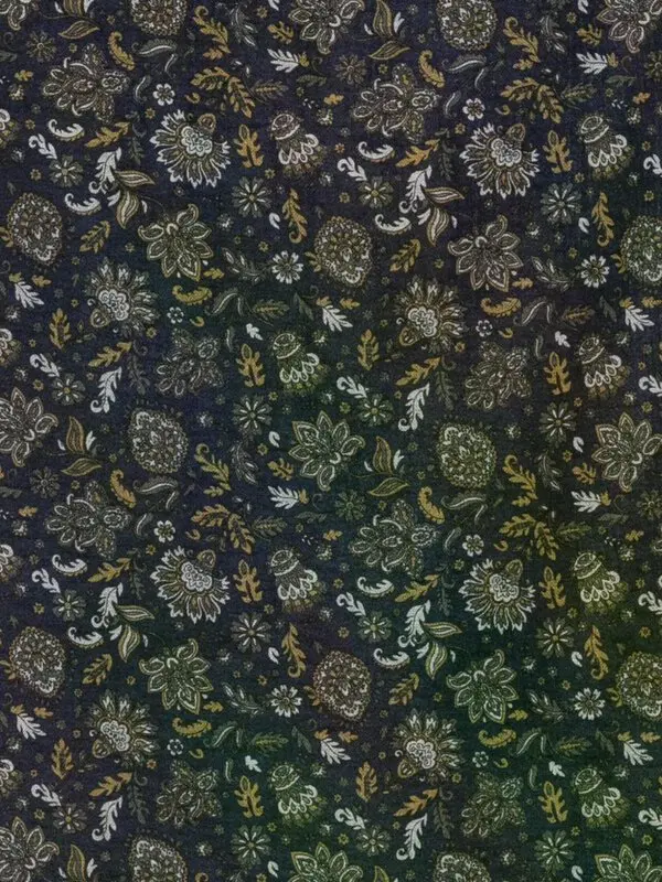 Kiton Paisley Fringed Scarf