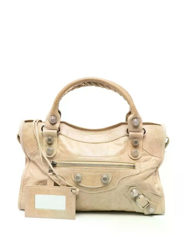 Balenciaga 2000s Le City Leather Tote Bag - Neutrals