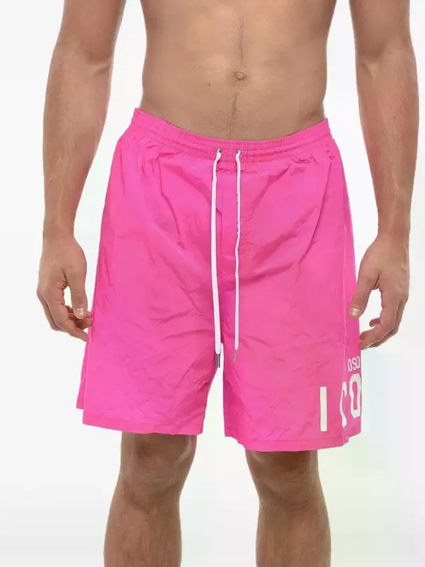 Dsquared2 Logo Print Swim Shorts - Pink