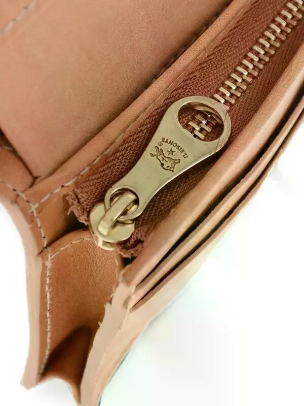 Il Bisonte Zip-around Leather Wallet - Neutrals