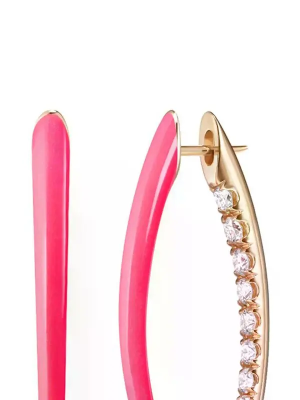 Melissa Kaye Cristina Diamond Hoop Earrings