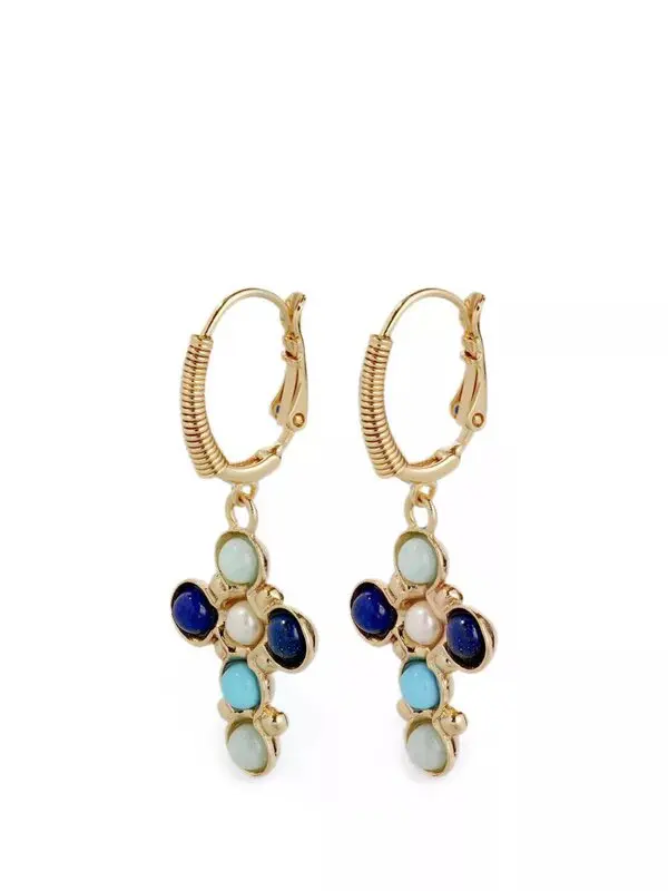 Gas Bijoux Tao Cruzita Cabochon-embellished Earrings - Gold