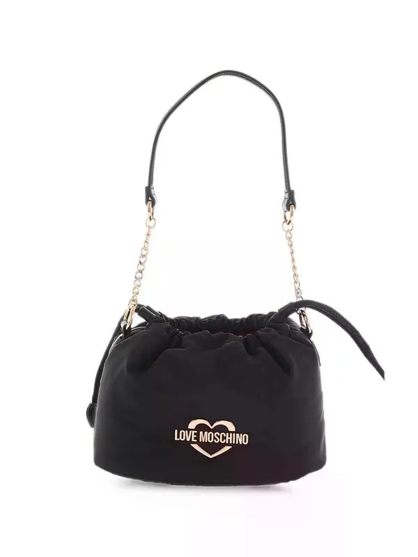Moschino Logo-plaque Bucket Bag - Black