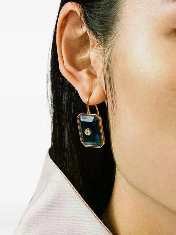 LIZZIE FORTUNATO Tile Topaz Earrings