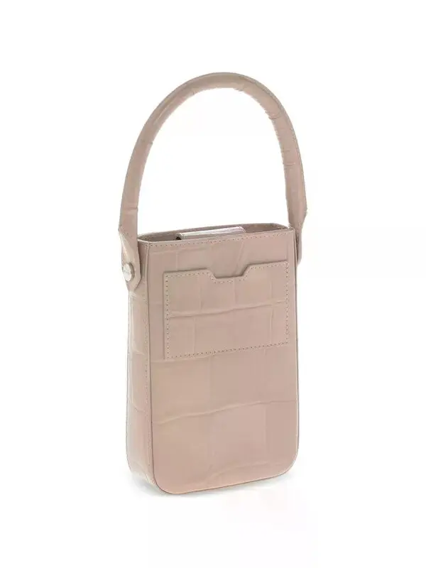 By Far Mini Crocodile-effect Leather Shoulder Bag