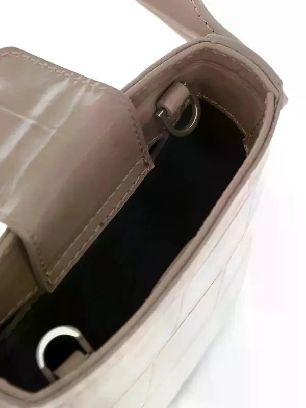 By Far Mini Crocodile-effect Leather Shoulder Bag