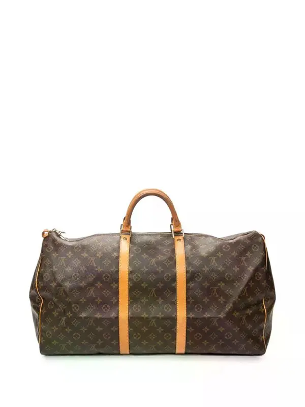 LOUIS VUITTON Monogram Keepall Travel Bag - Brown