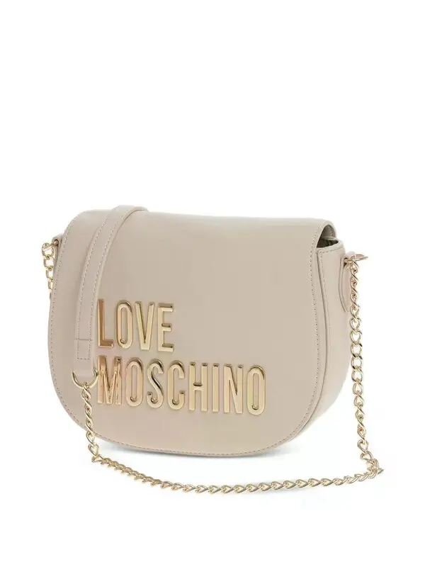 Moschino Logo Plaque Saddle Bag