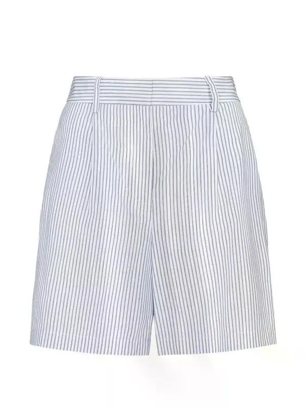 TWP Henry Striped Shorts - White