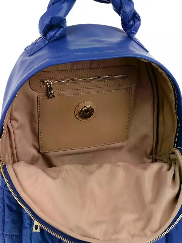Moschino Quilted Braided-handle Backpack